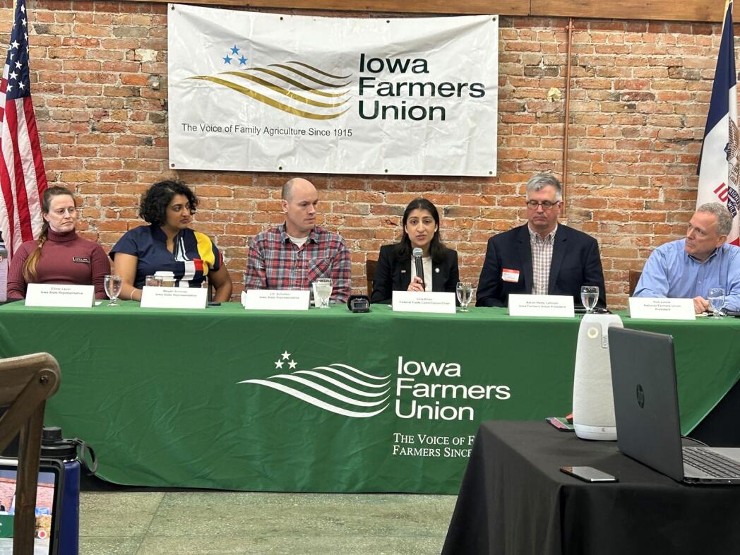 FTC Chair Lina Khan listens to Iowa farmers’ concerns about fertilizer ...